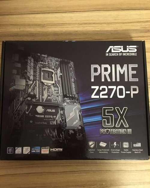 Материнская плата prime z 270-p asus с процессором