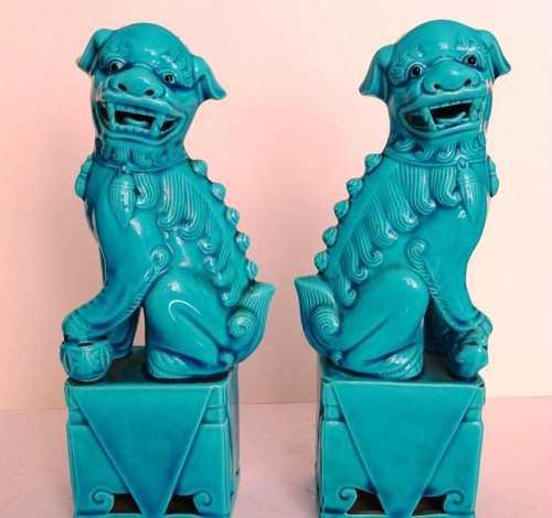 Собачки Фу. Китайские фарфоров.статуэтки