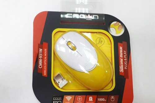 Беспроводная мышь crown micro CMM-931W Yellow USB