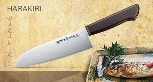 SHR-0095B Нож кухонный "Samura harakiri" Сантоку
