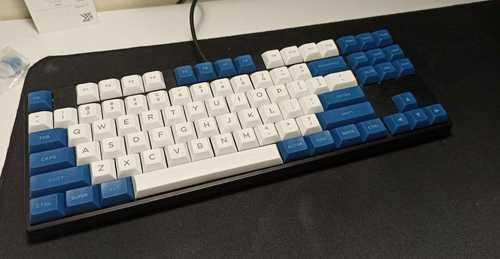 Кейкапы DSA PBT, бело-синие