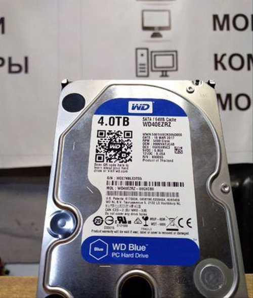 4 тб жесткий диск wd blue wd40ezrz обзор