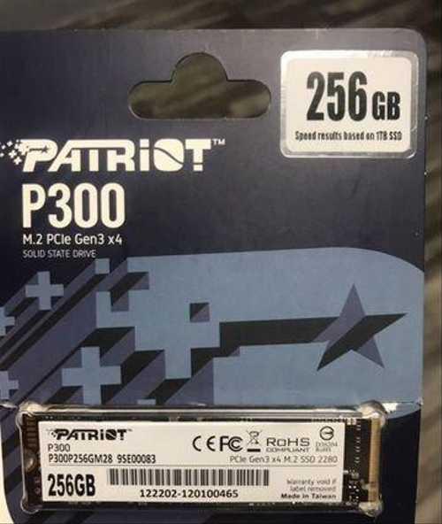 SSD M.2 nWME накопитель Patriot P300 256 Gb