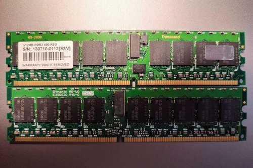 Модуль памяти Transcend DDR2 REG 512MB