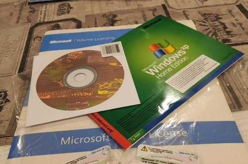 Фирменный диск MS Windows XP + лицензионные ключи