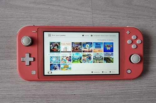 Nintendo switch lite + 14 игр + micro sd 128 gb