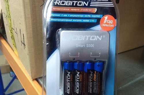 Зарядка и 4 аккумулятора Robiton AA 2500mAh новые