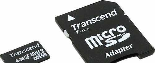 Карта памяти Transcend Microsdhc 4GB Ts4gusdhc6