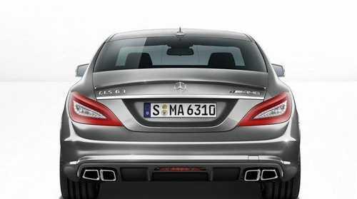 Диффузор + насадки на Mercedes CLS w218 amg63