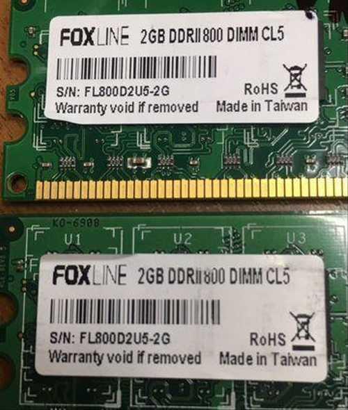 Оперативная память DDR2 2Gb 800 FoxLine купить | Комьютерные аксессуары ...