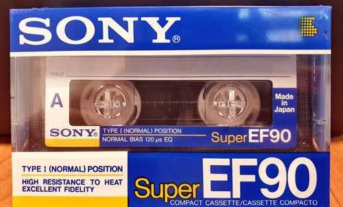 Аудиокассета sony super EF90. Запечатанная