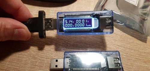 USB тестер замер ёмкости аккумулятора