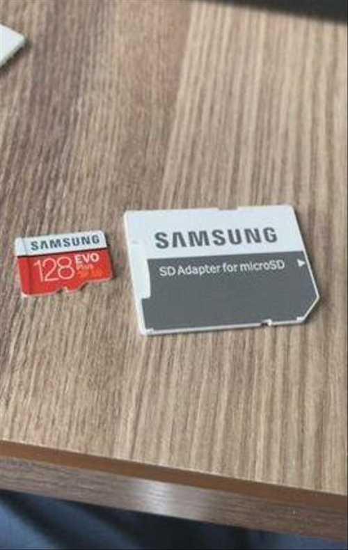 128гб Карта памяти Samsung microsdxc EVO Plus + SD