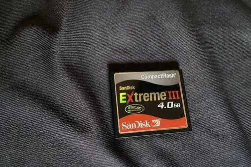 Карта Compact Flash SanDisk 4GB Extreme III