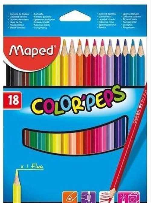 Карандаши цветные Maped color'peps 18 цветов