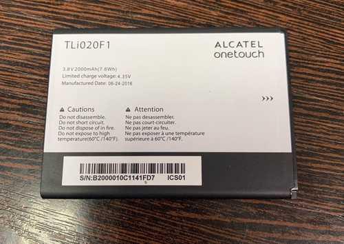 Аккумулятор Alcatel 5010d оригинал Tli020F1