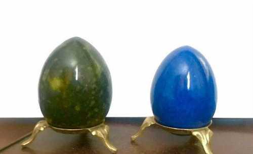 Яйца пасхальные подарочные из Азурита и Змеевика