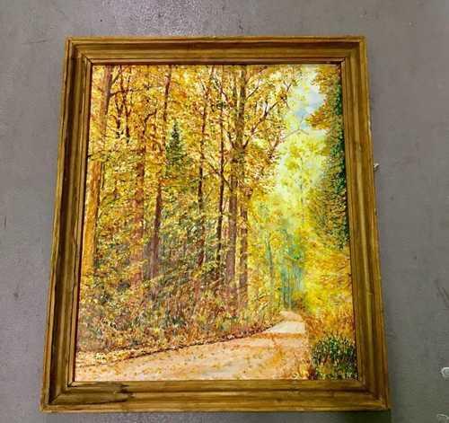 Картина «Осенняя дорога». Масло/холст