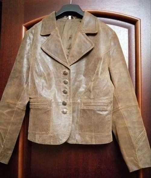 Кожаный пиджак новый