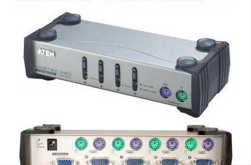 4-портовый, PS/2, VGA, KVM-коммутатор aten CS84A