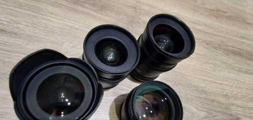 Samyang набор объективов: 10 mm, 16 mm, 35 mm, 85