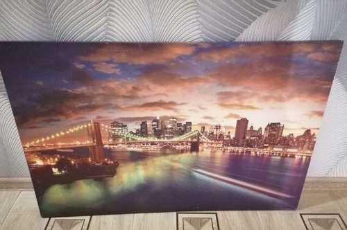 Картина вечерний город