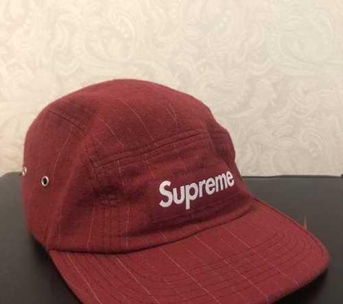 Бейсболка Supreme Wool Cap Maroon