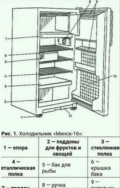 Холодильник минск 10 схема