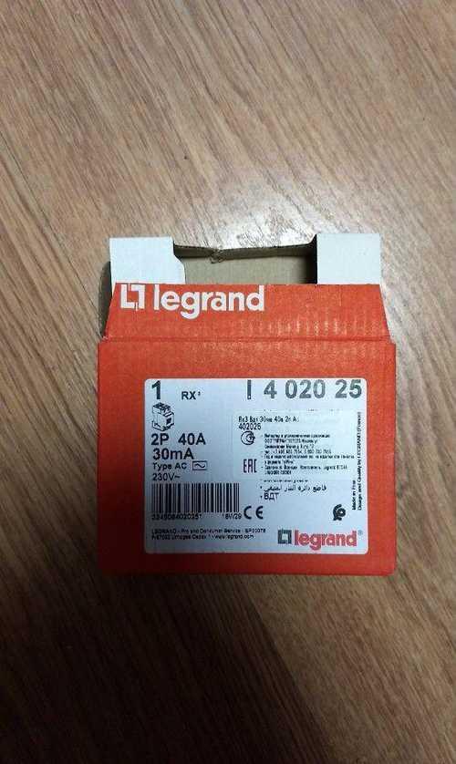 Узо Legrand RX3 2P 40A 30mA