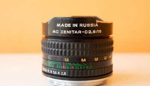 Объектив Zenitar-C f/2.8 16mm MC для Canon