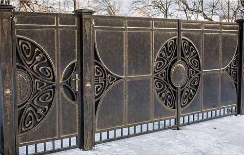 Ворота кованые распашные " Альфа"