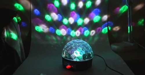 LED: Диско-шар с пультом музыкальный.SD/usb