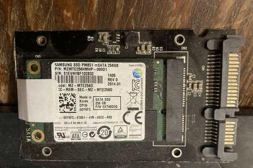 SSD msata Samsung PM851 (850Pro) 256GB