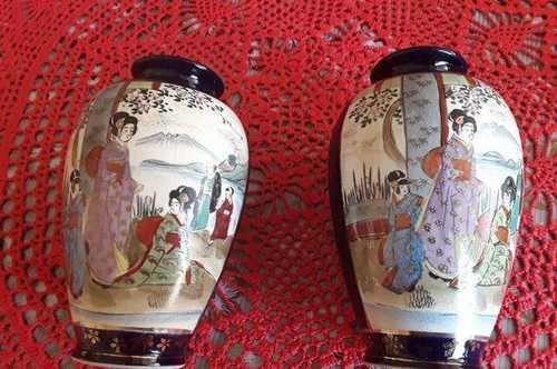 Антикварные вазы парные (Япония)