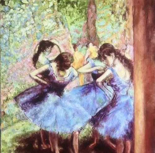 Картина " Голубые танцовщицы" Э. Дега 1890 г
