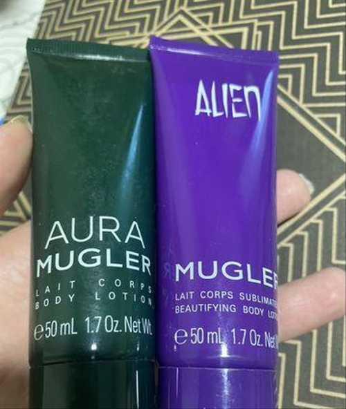 2 крема mugler (aura и alien)
