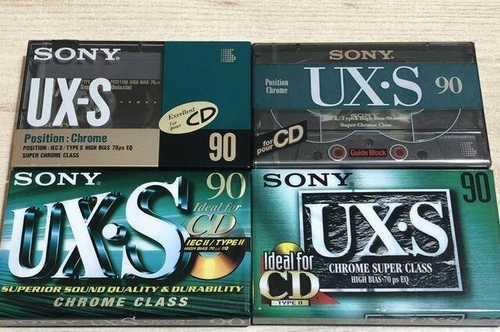 Аудиокассеты Sony UX-S Франция и Италия 90-тые