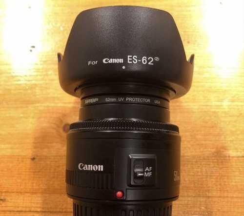 Объектив Canon EF 50mm 1:1.8 ll как новый
