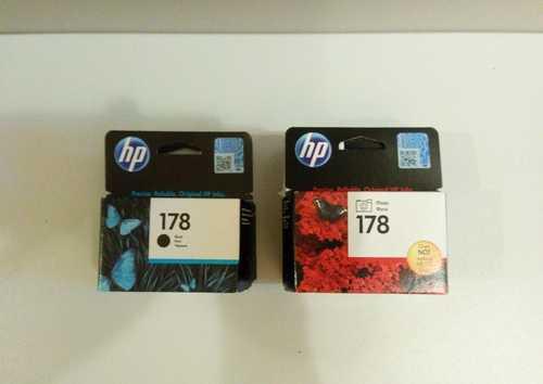 HP 178 черный и фото картридж для принтера Нр