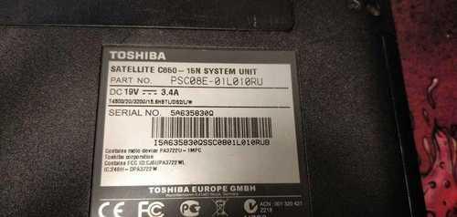 Ноутбук Toshiba Satellite C650-15N