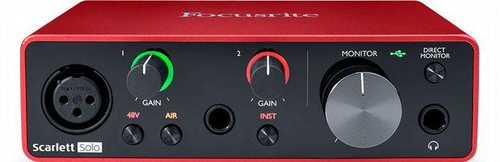 Аудио интерфейс Focusrite Scarlett Solo 3rd Gen