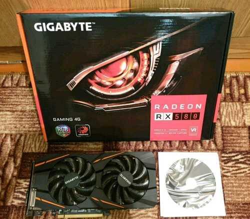 Видеокарта Gygabate rx580 radeon 4Gb