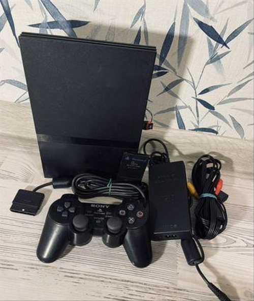 Sony PS2 Slim прошитая с играми scph-75008