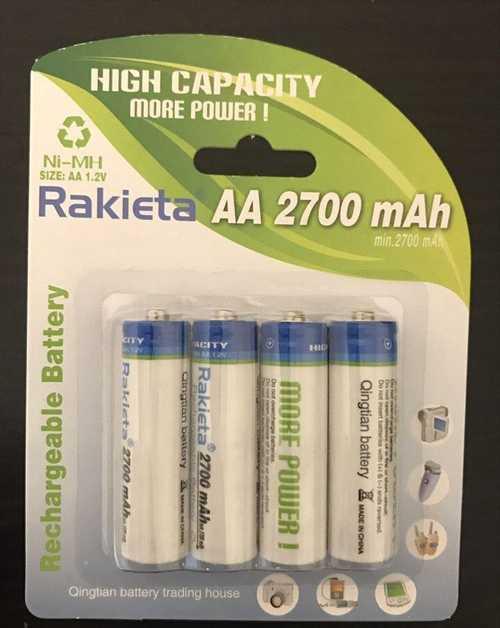 Аккумуляторы аа 2700 mAh