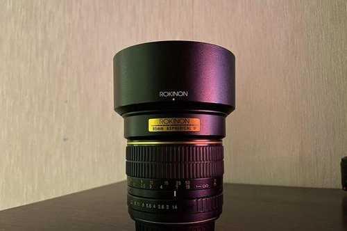 Объектив Rokinon 85mm 1.4 Aspherical Gold