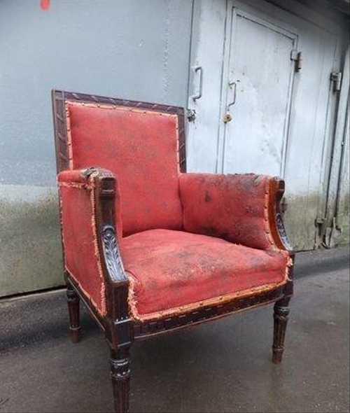 Старинное Ампирное Кресло. Красное Дерево