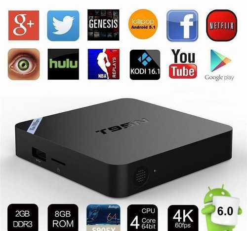 T95N 2Gb + 8Gb Андроид Smart TV BOX
