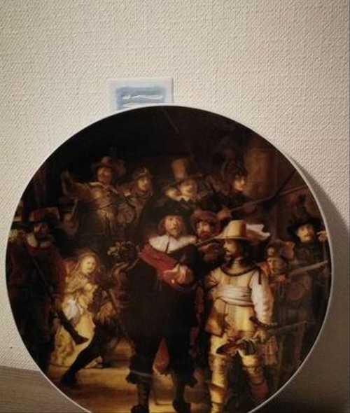 Винтажная настенная тарелка Рембрандт Bareuther