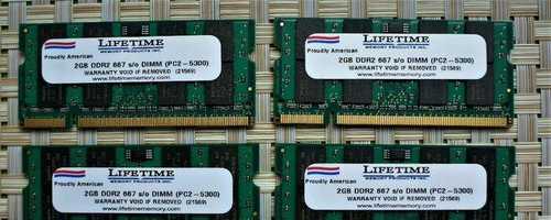 DDR2 2GB 667Mhz/LiteTime/ноутбук/оперативная памят