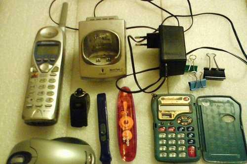 Калькулятор, Телефон Panasonic + всякая всячина